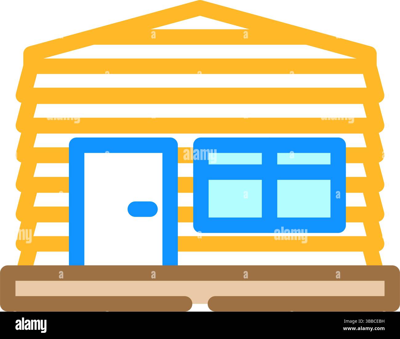 roof framing wood frame house color icon vector illustration Stock ...