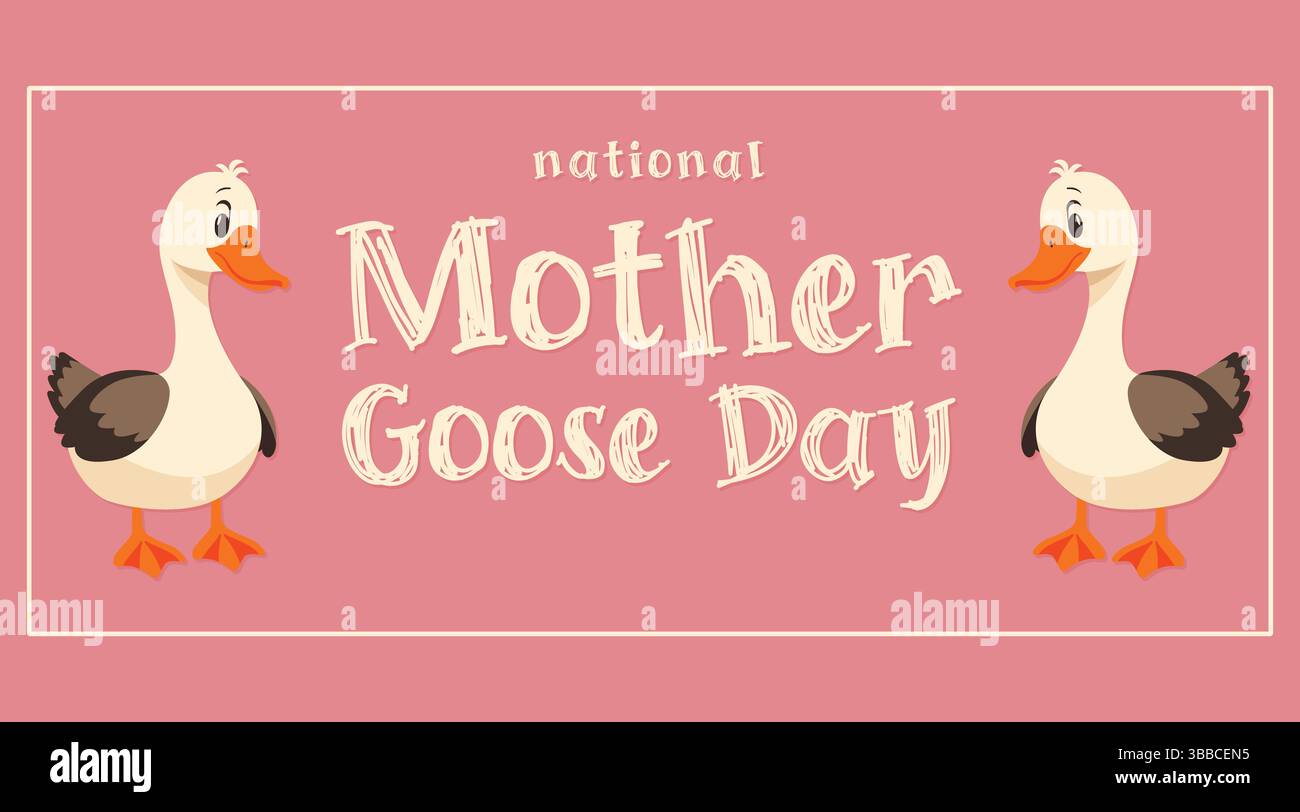 national mother goose day minimalistic flat vector illustration Stock ...