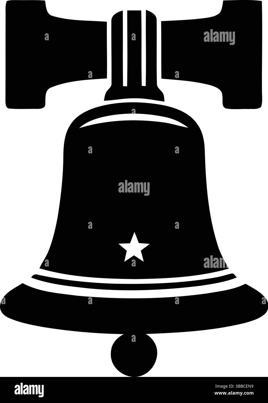 A clean and recognizable vector depiction of the Liberty Bell, a ...