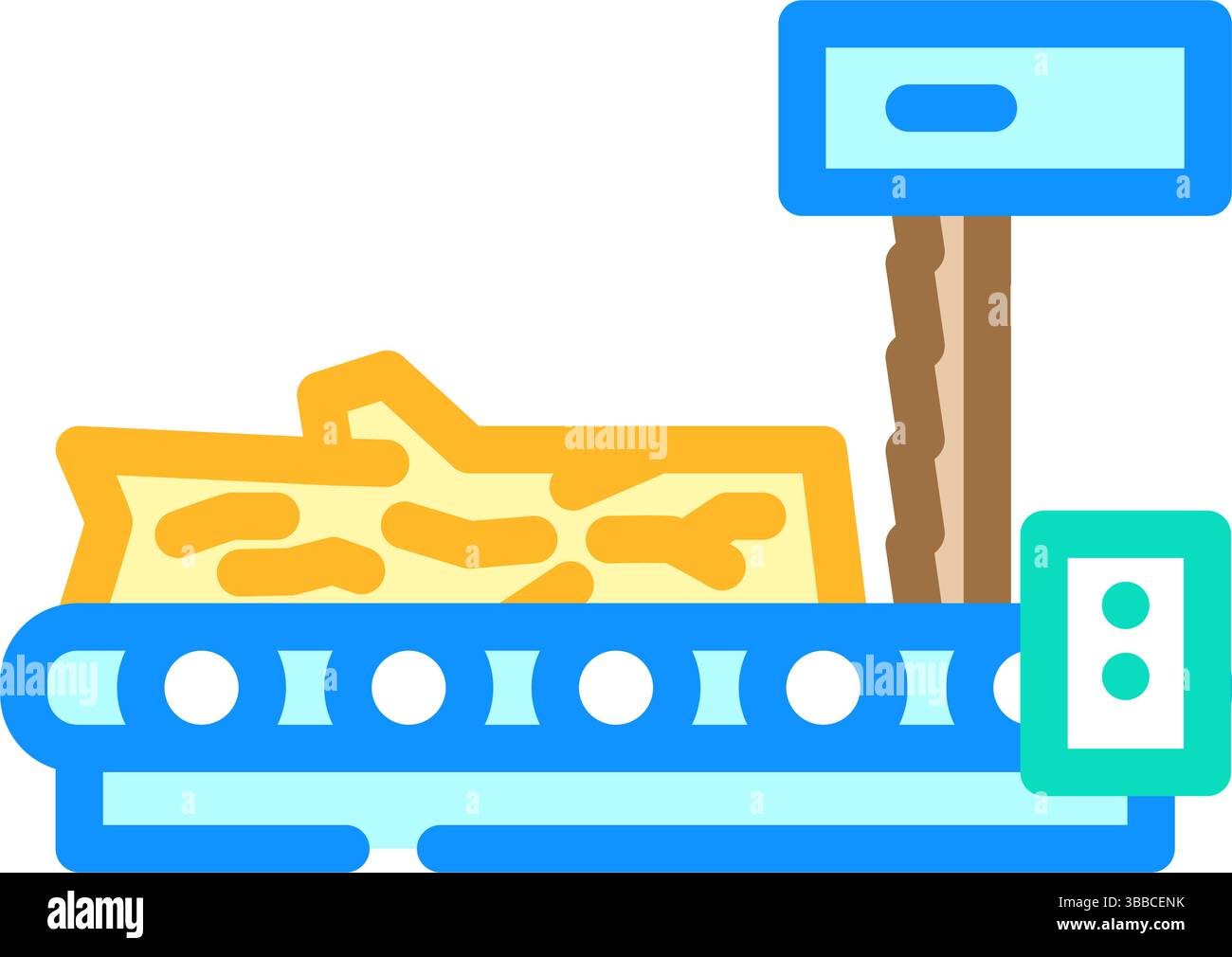 timber sawmill process color icon vector illustration Stock Vector ...
