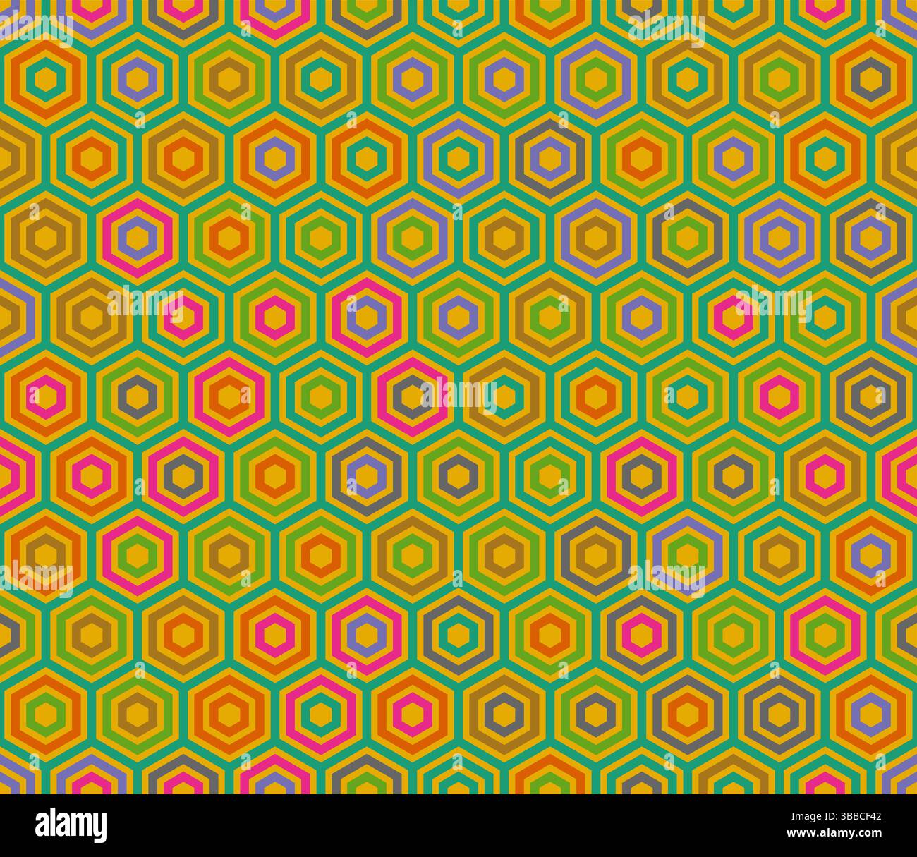Geometric pattern. Plain hexagon frames. Hexagonal shapes. Multiple ...