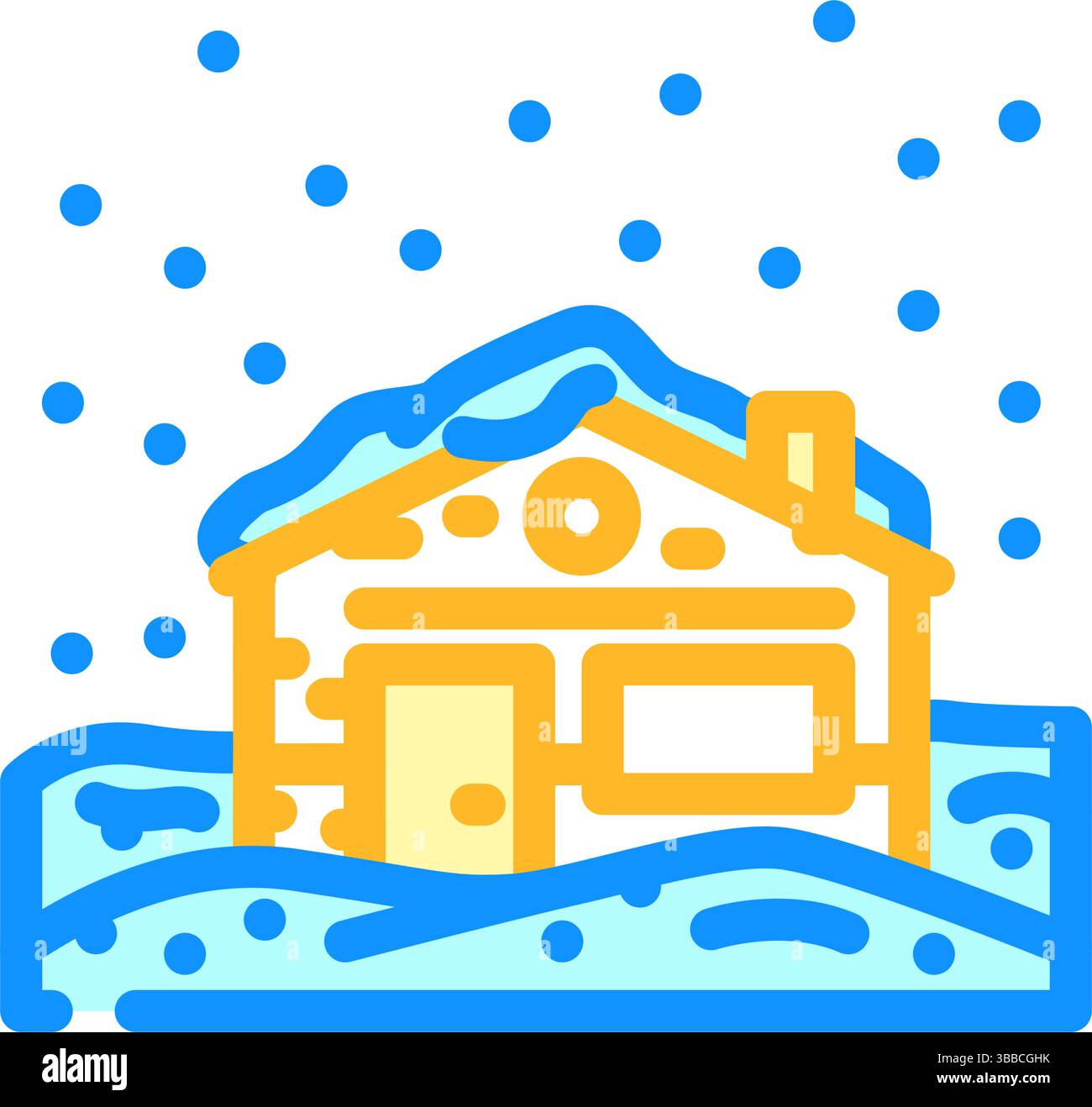 Winter landscape rustic wooden Cut Out Stock Images & Pictures - Alamy