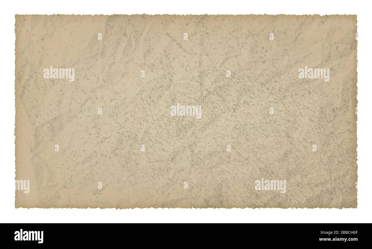 Old paper with burnt edges isolated on white background with place for ...