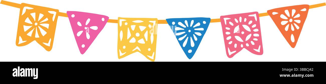 Papel picado vector dia de muertos Cut Out Stock Images & Pictures - Alamy