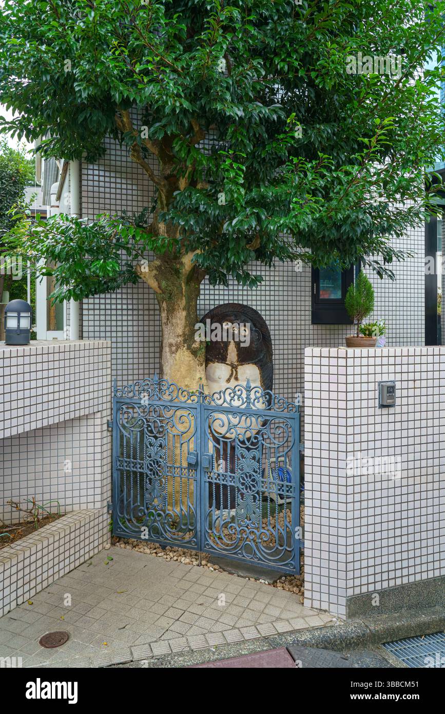 Tokyo, Japan - Sep 30 2024, vertical view of the porch of the house ...