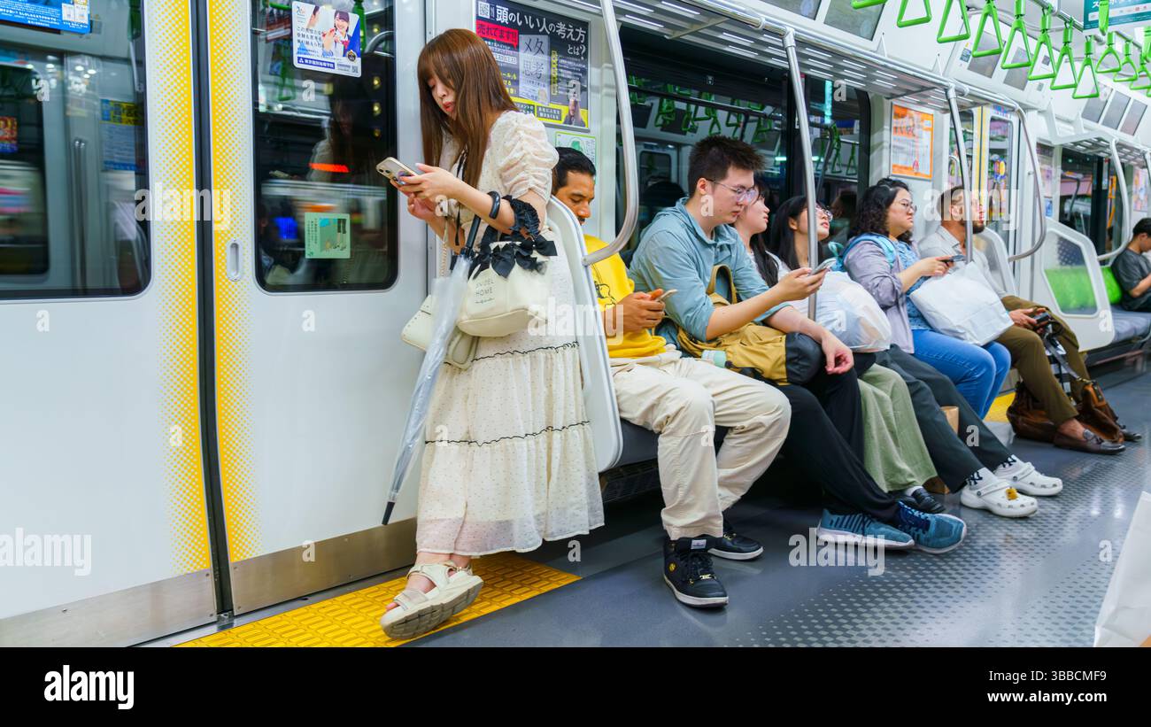 Tokyo, Japan - Sep 30 2024, Panoramic view of male and female ...