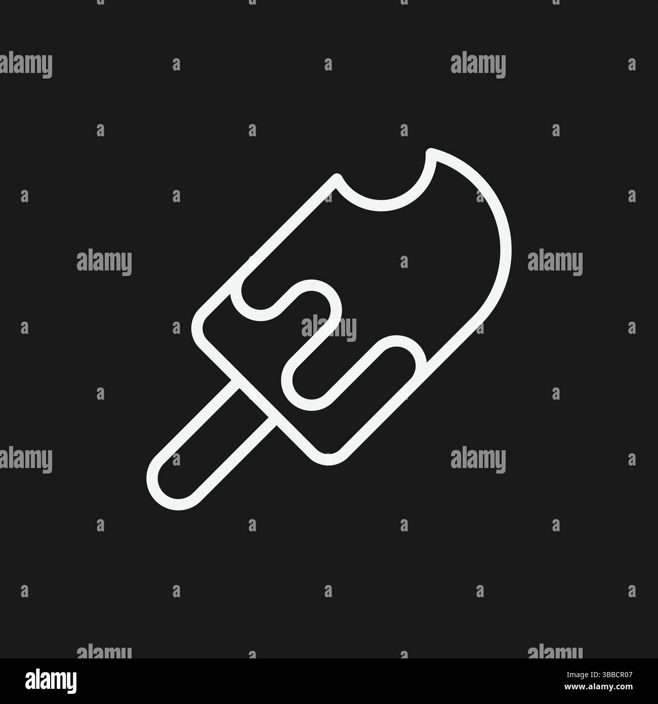 Ice cream fruit outline Stock Vector Images - Alamy