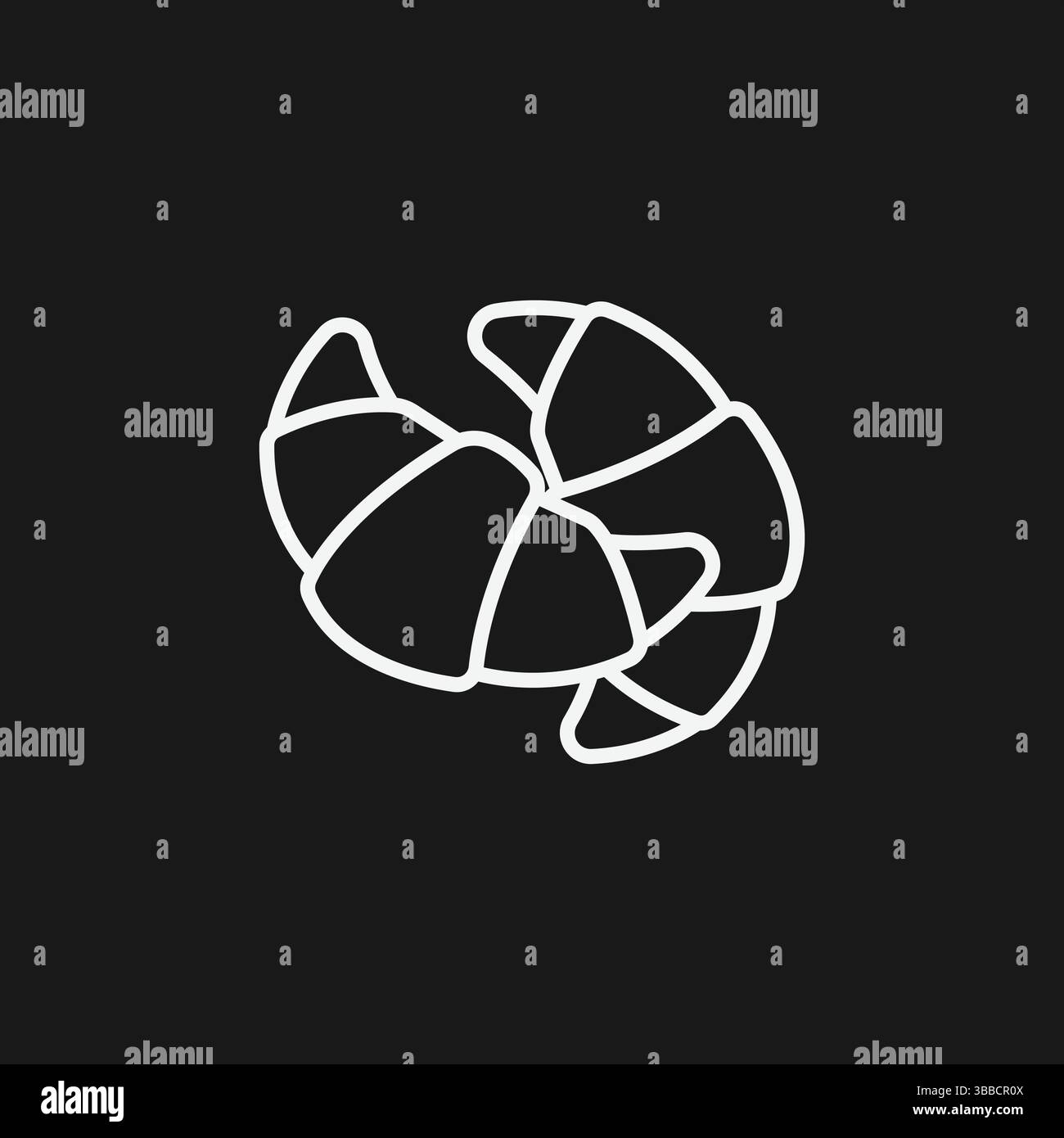 Tasty sweet croissants on Stock Vector Images - Alamy