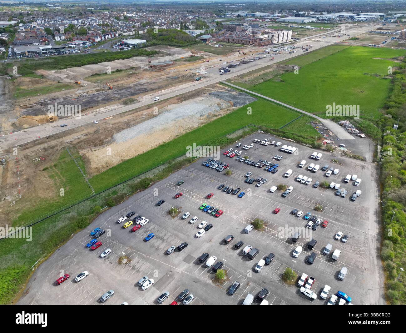 Construction work underway on the former Filton airfield, Bristol, now ...