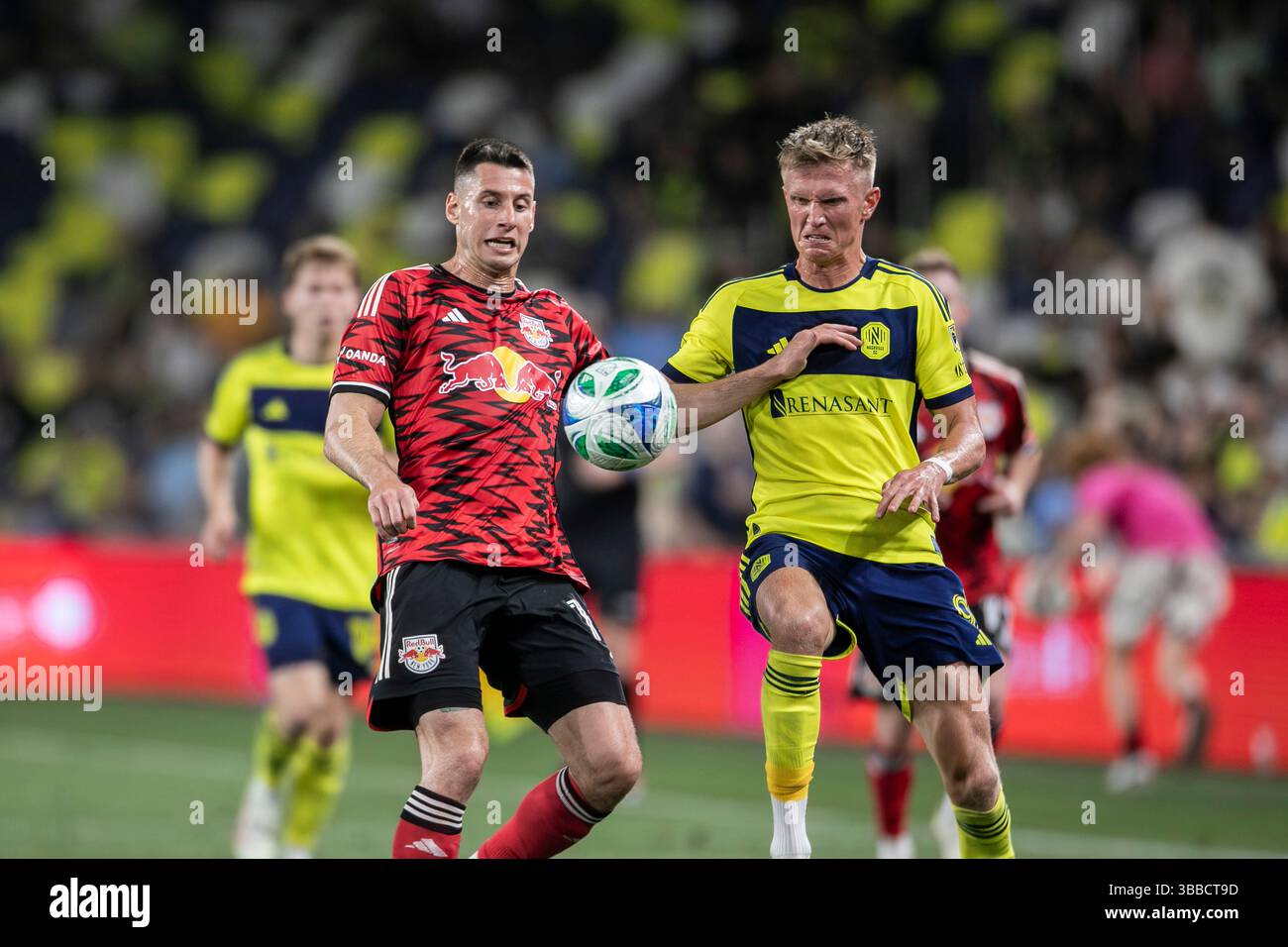Nashville, USA. 14th May, 2025. New York Red Bulls defender Sean Nealis ...