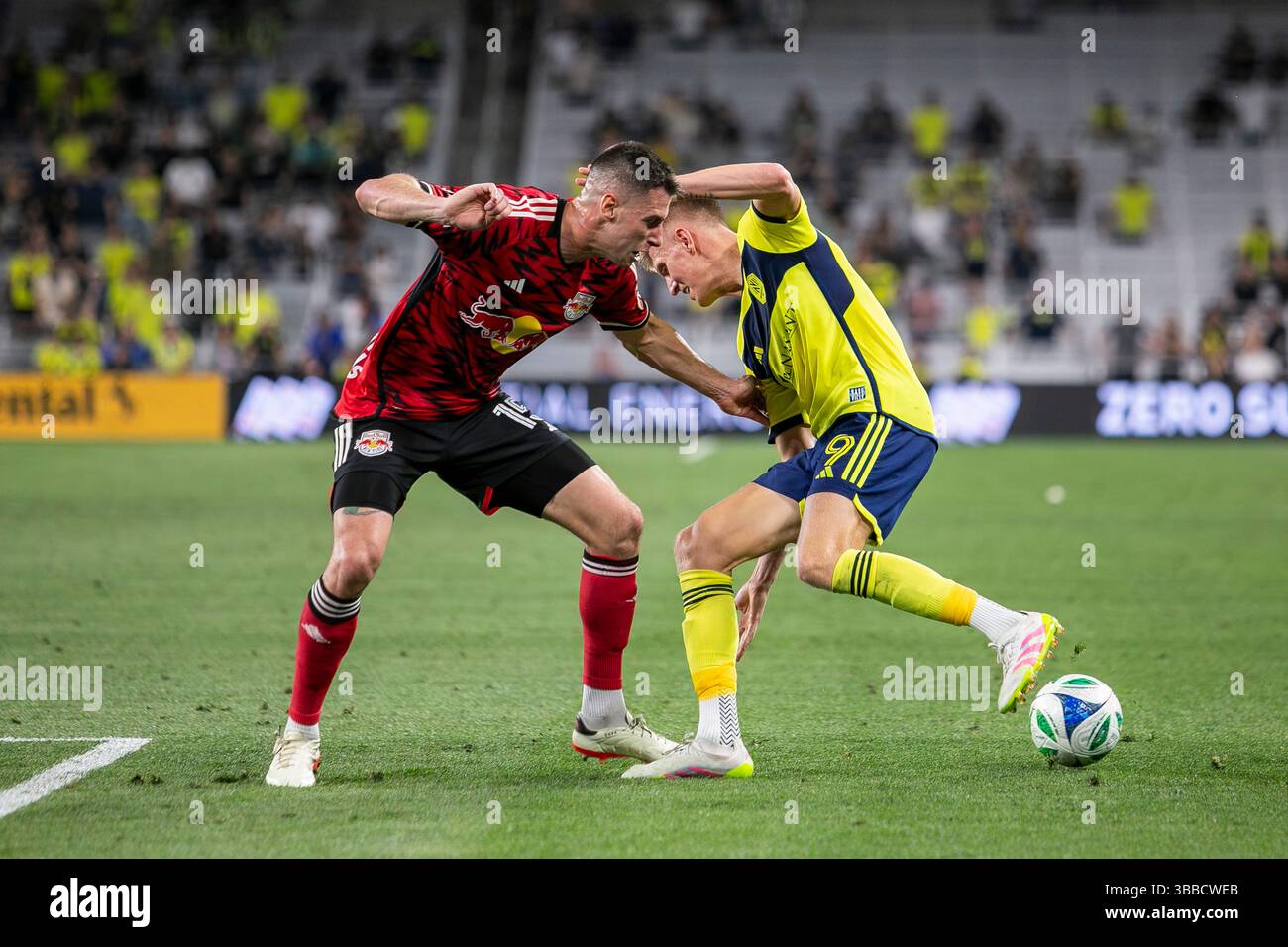 Nashville, USA. 14th May, 2025. New York Red Bulls defender Sean Nealis ...