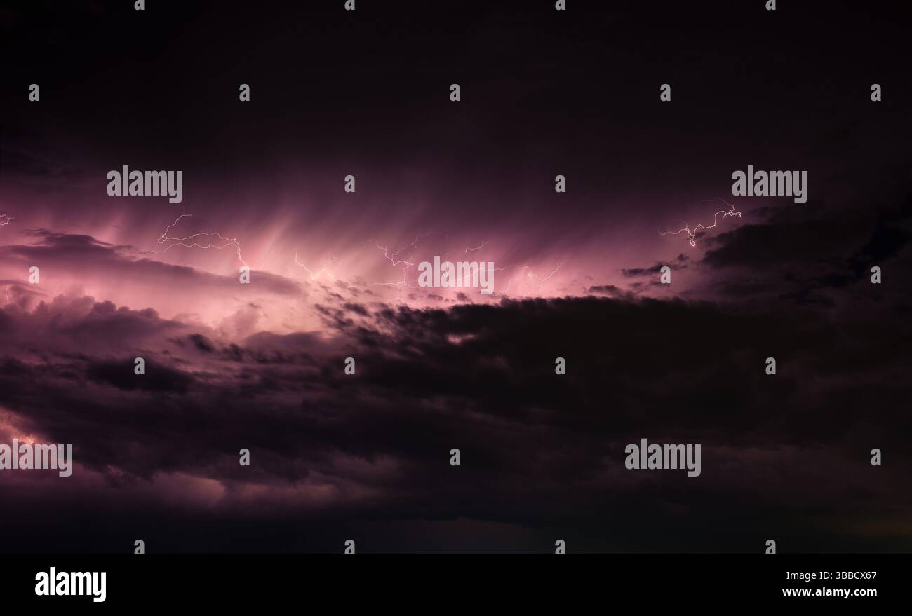 Dark stormy clouds lightning in hi-res stock photography and images - Alamy