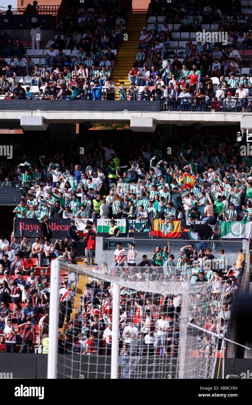 MADRID, SPAIN - MAY 15, 2025: Real Betis fans LaLiga match between Rayo ...
