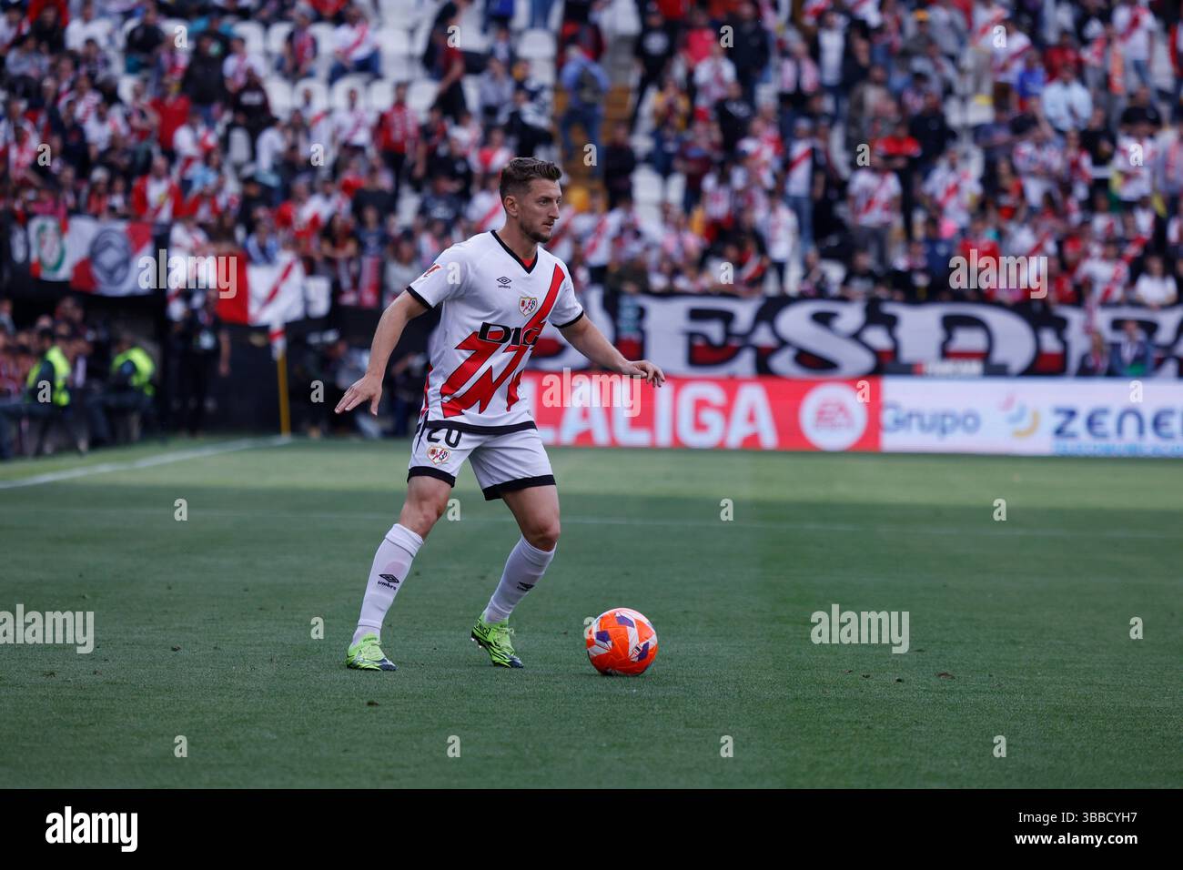 MADRID, SPAIN - MAY 15, 2025: Balliu during LaLiga match between Rayo ...