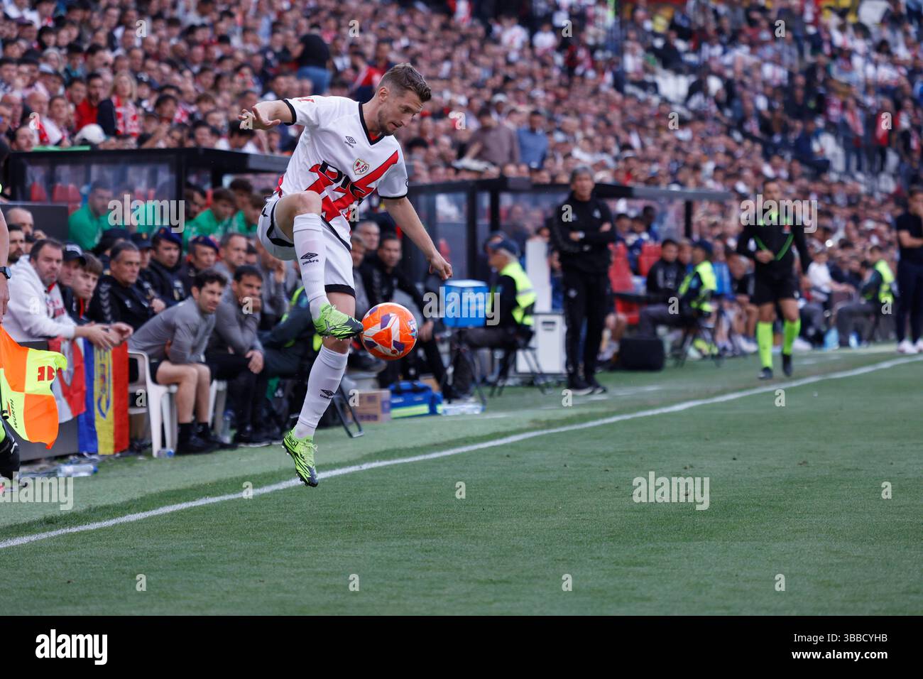 MADRID, SPAIN - MAY 15, 2025: Balliu during LaLiga match between Rayo ...