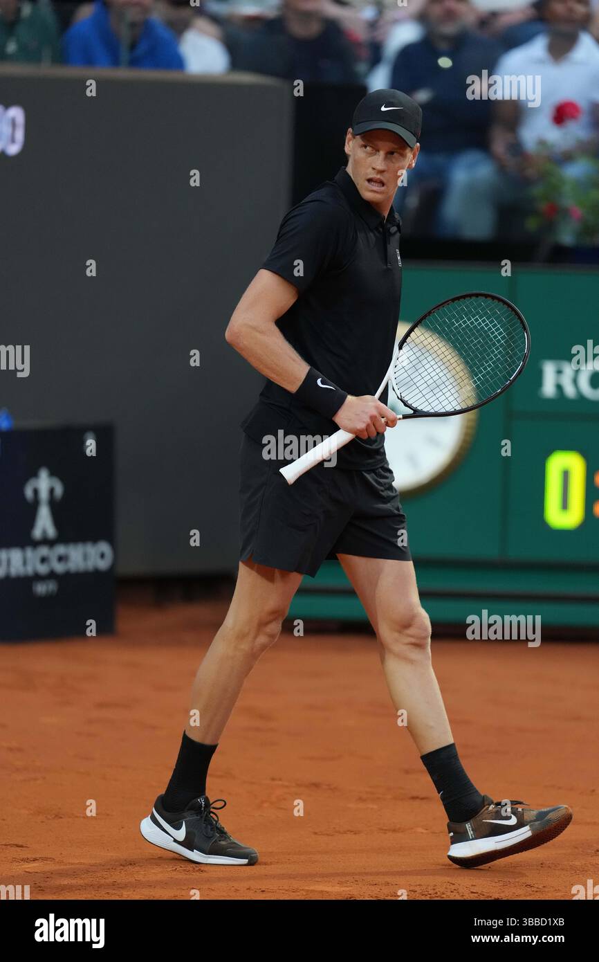 Roma, Italia. 15th May, 2025. Jannik Sinner (USA) during quarter-final ...