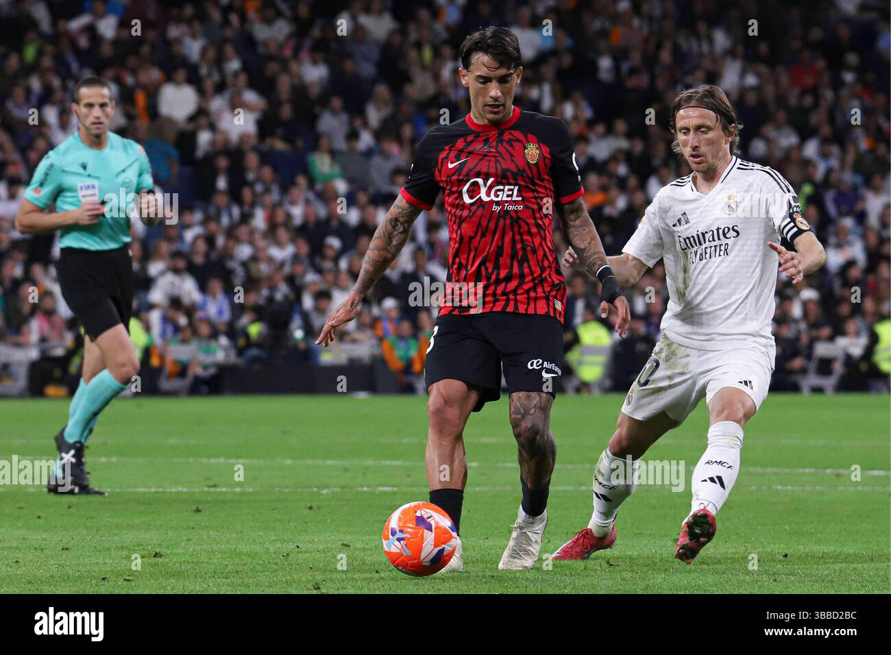 Spanish La Liga EA Sports soccer match Real Madrid vs Mallorca at ...