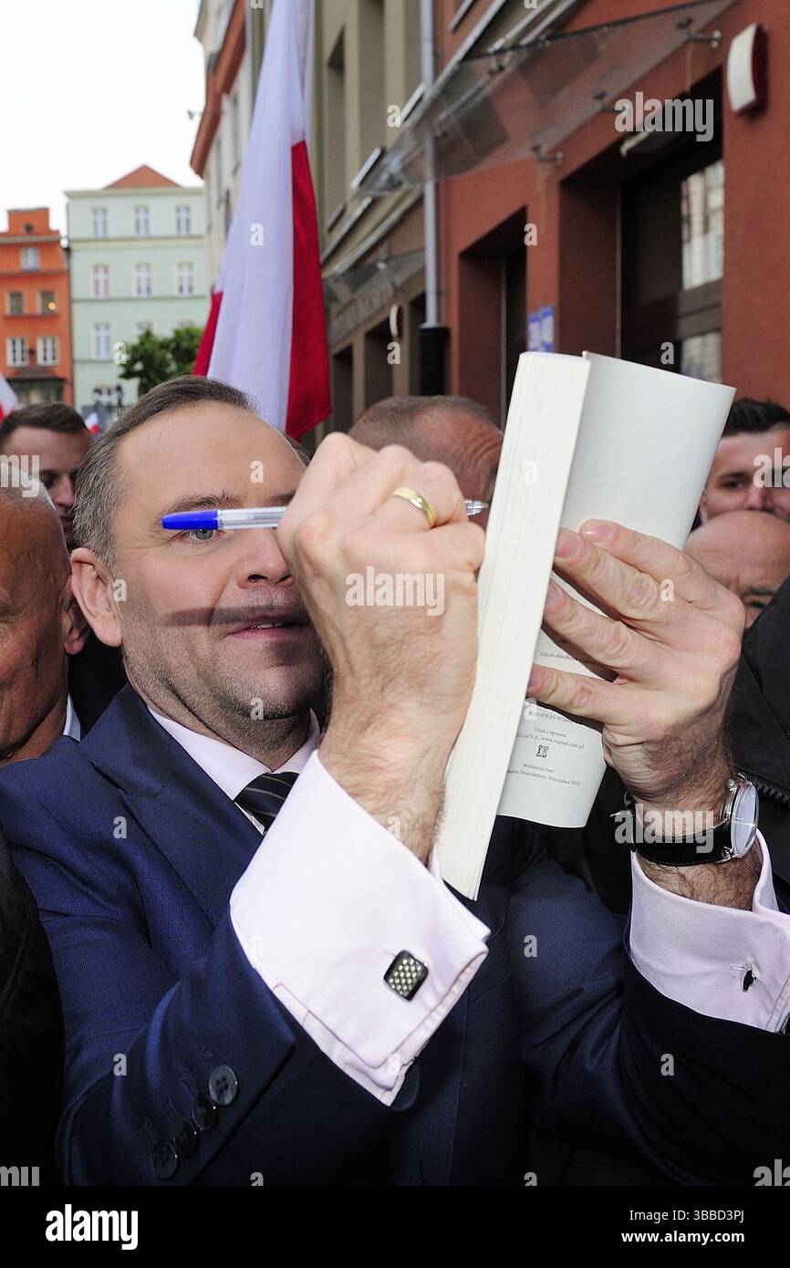 Swidnica, Lower Silesia, Poland, Election campaign of the candidate for ...