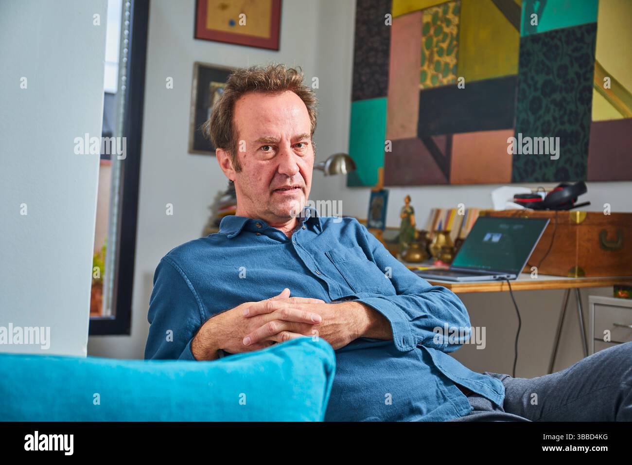 Madrid, May 8, 2025. Posed portraits of writer Marcos Giralt Torrente at his home. Photo ...