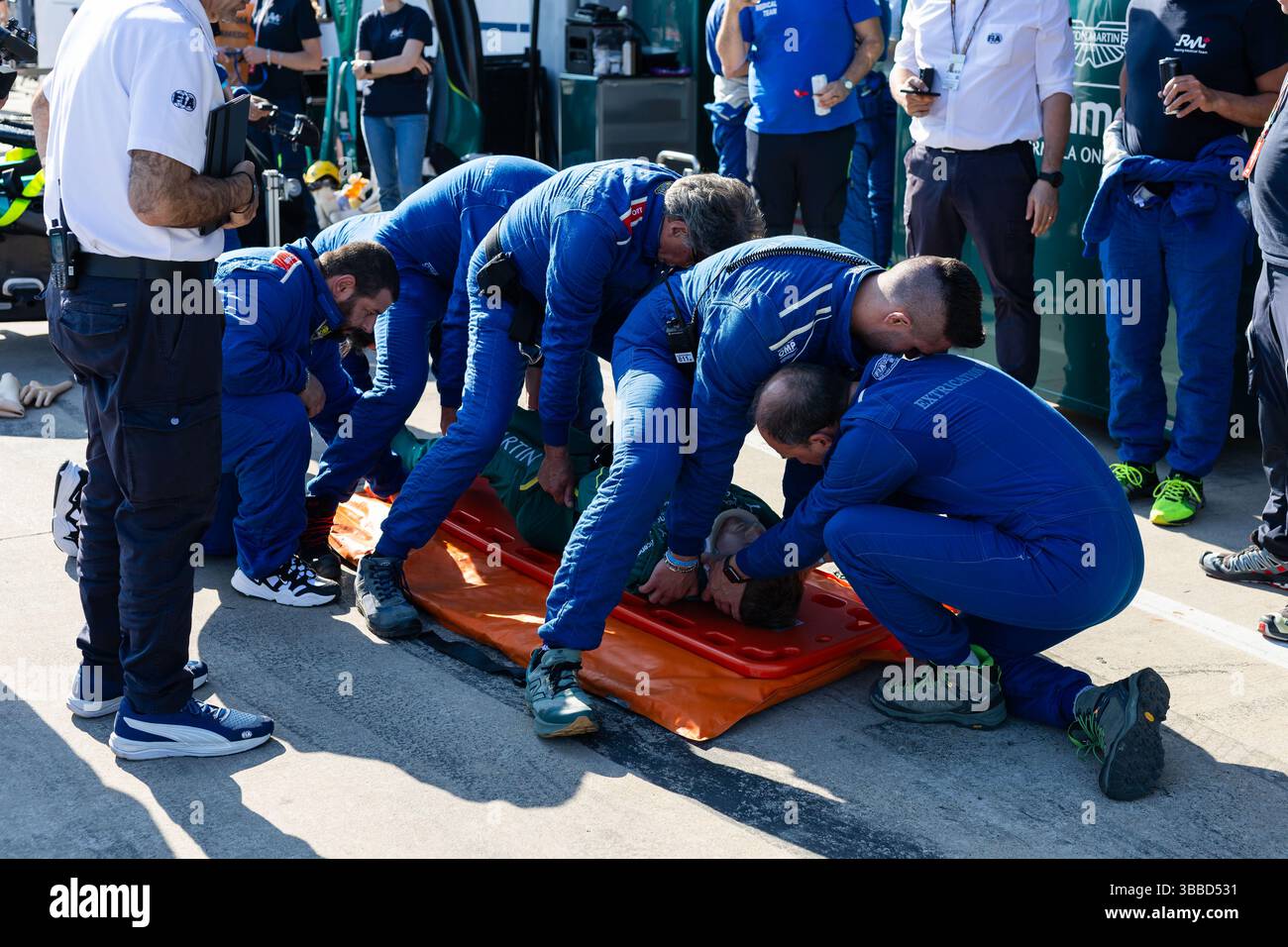 FIA Extrication Exercise illustration during the Formula 1 AWS Gran ...