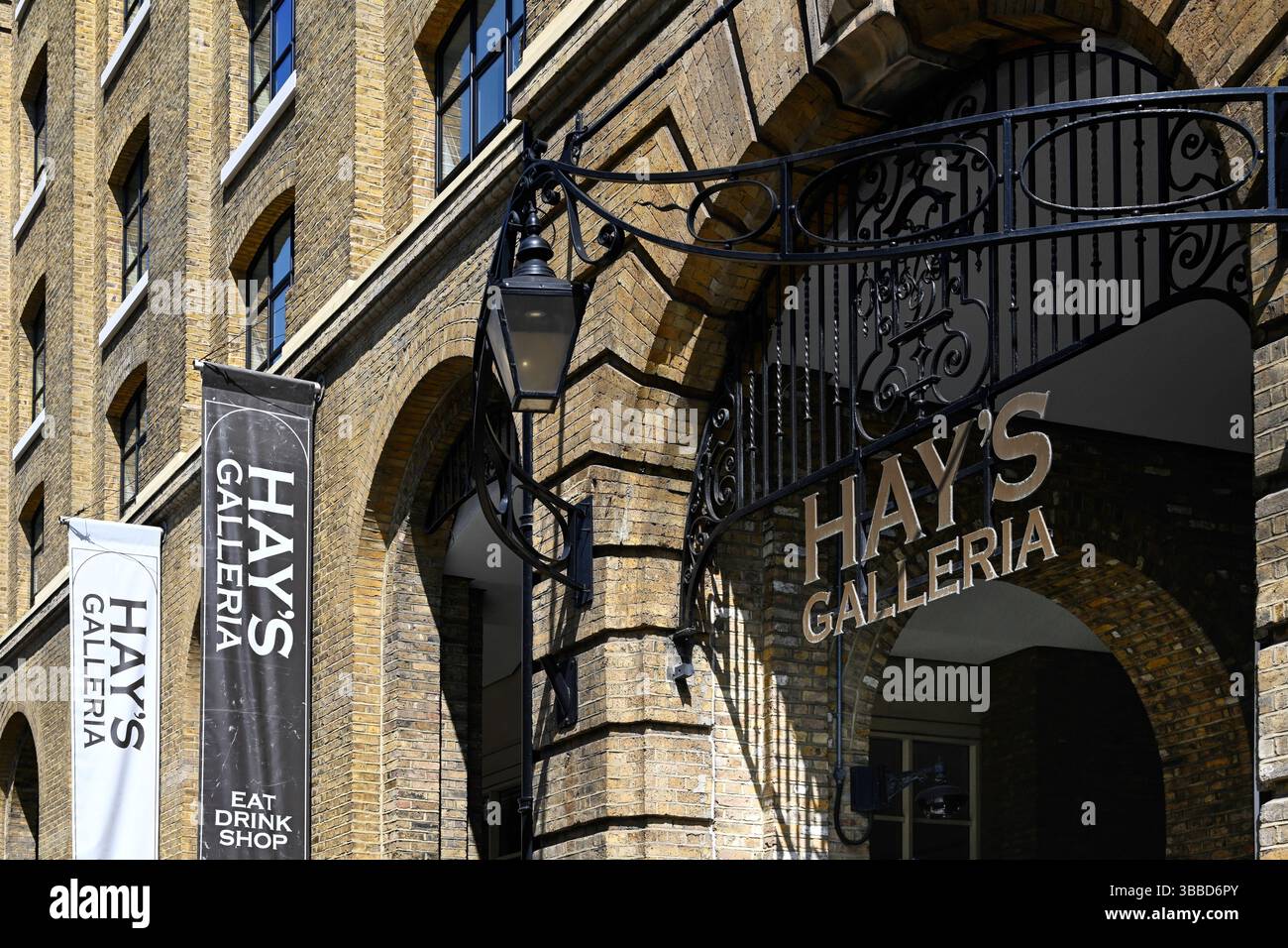 LONDON, UK - APRIL 30, 2025: Entrance to Hays Galleria shopping centre ...