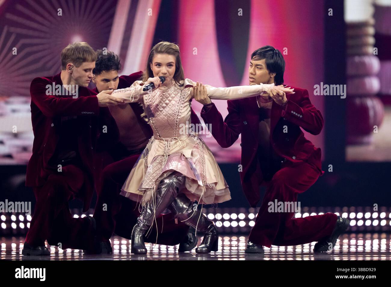 BASEL - Laura Thorn for Luxembourg during the final rehearsal for the ...
