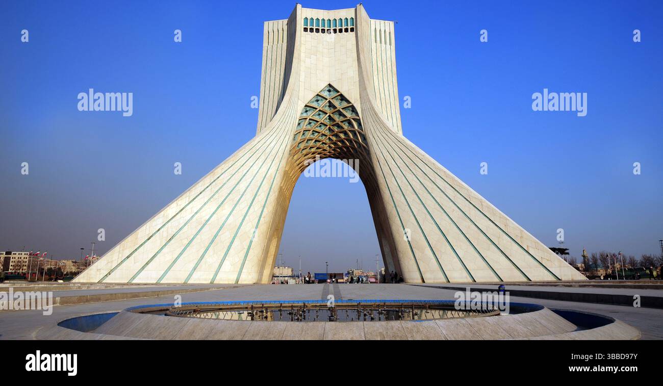 Located in Tehran, Iran, the Azadi Tower was built in 1971. It is 45 ...