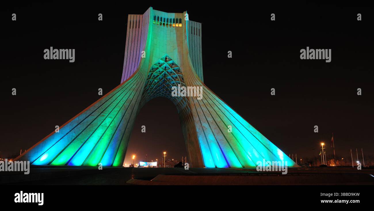 Located in Tehran, Iran, the Azadi Tower was built in 1971. It is 45 ...