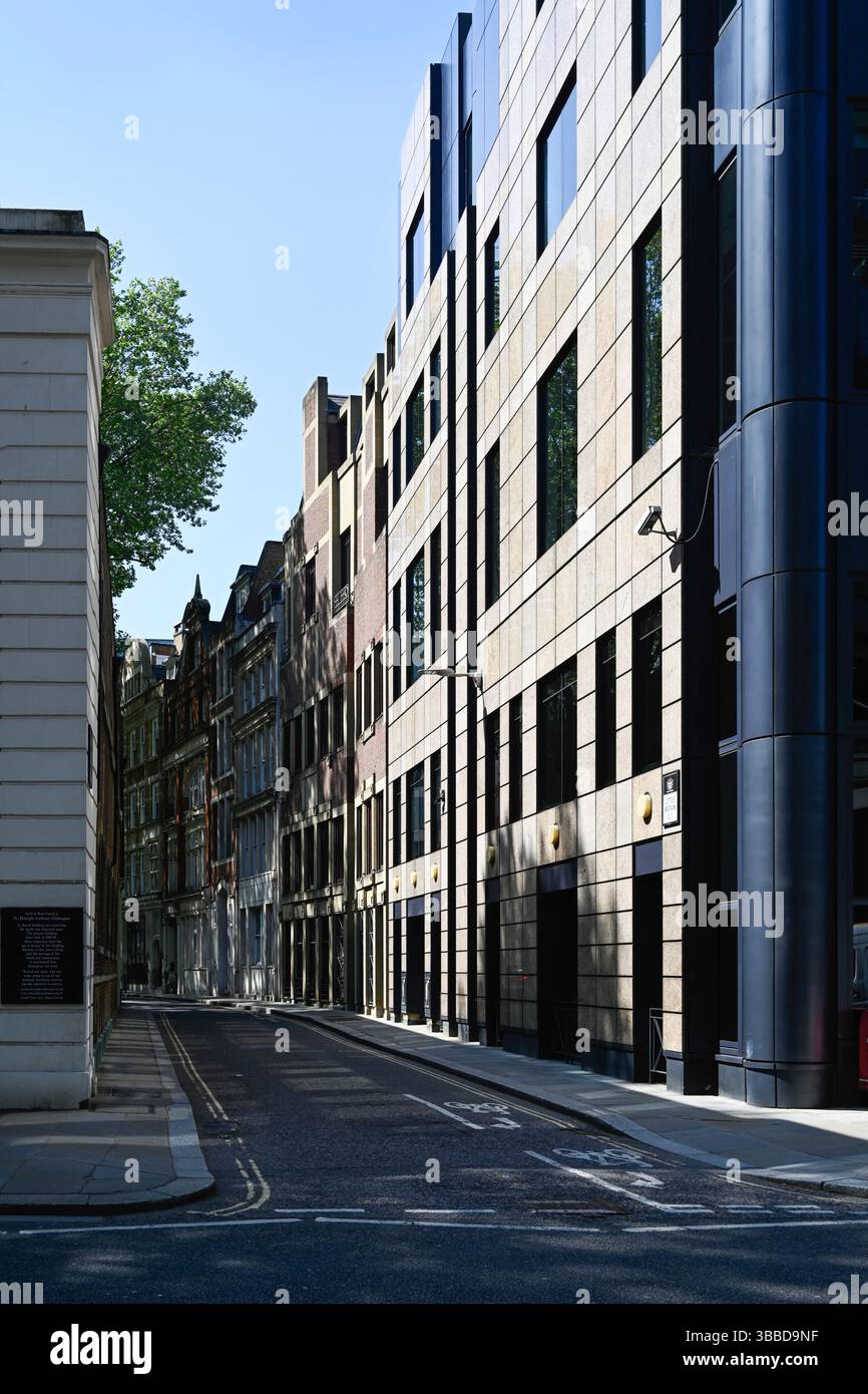 LONDON UK - APRIL 30, 2025: View along Little Britain street in the ...