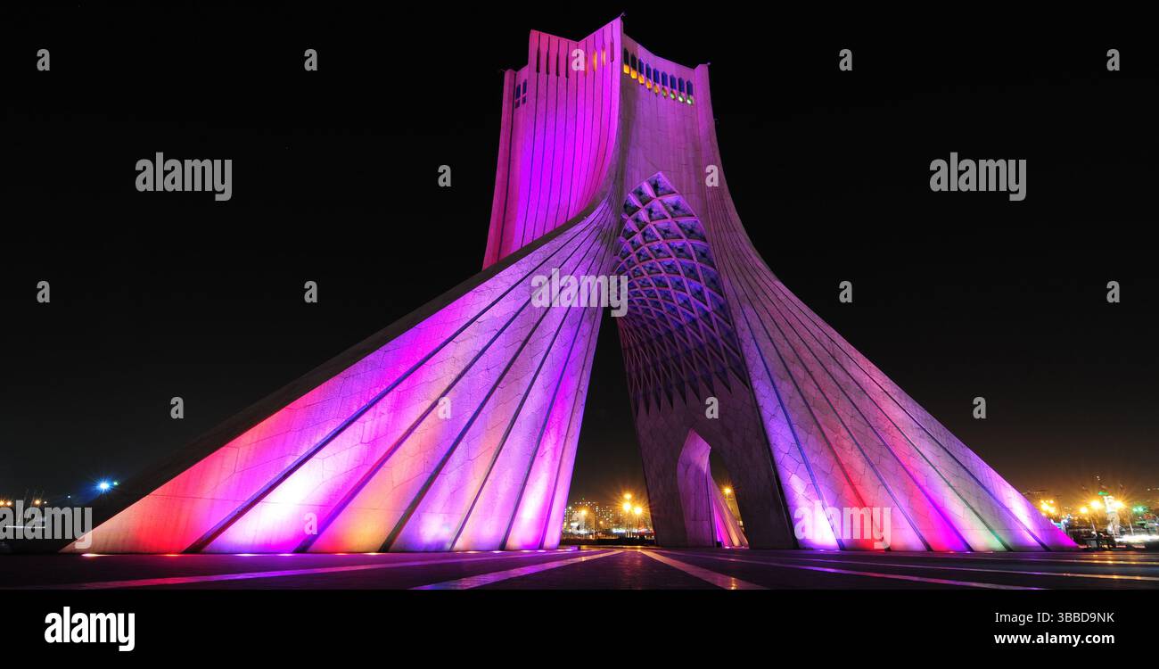 Located in Tehran, Iran, the Azadi Tower was built in 1971. It is 45 ...