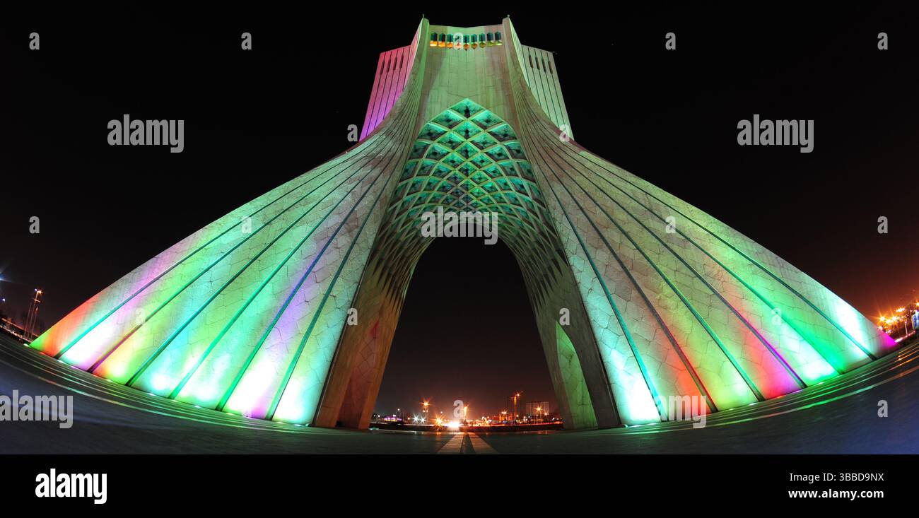Located in Tehran, Iran, the Azadi Tower was built in 1971. It is 45 ...