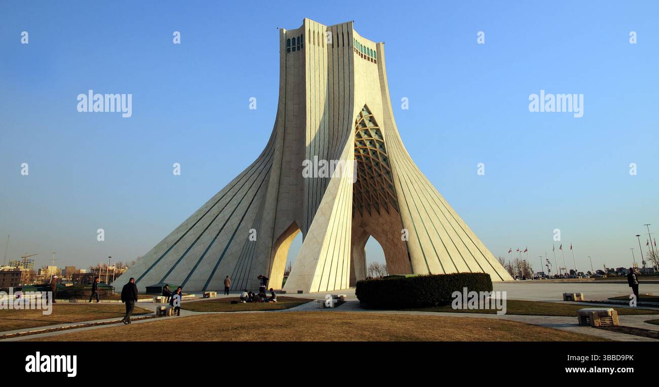 Located in Tehran, Iran, the Azadi Tower was built in 1971. It is 45 ...