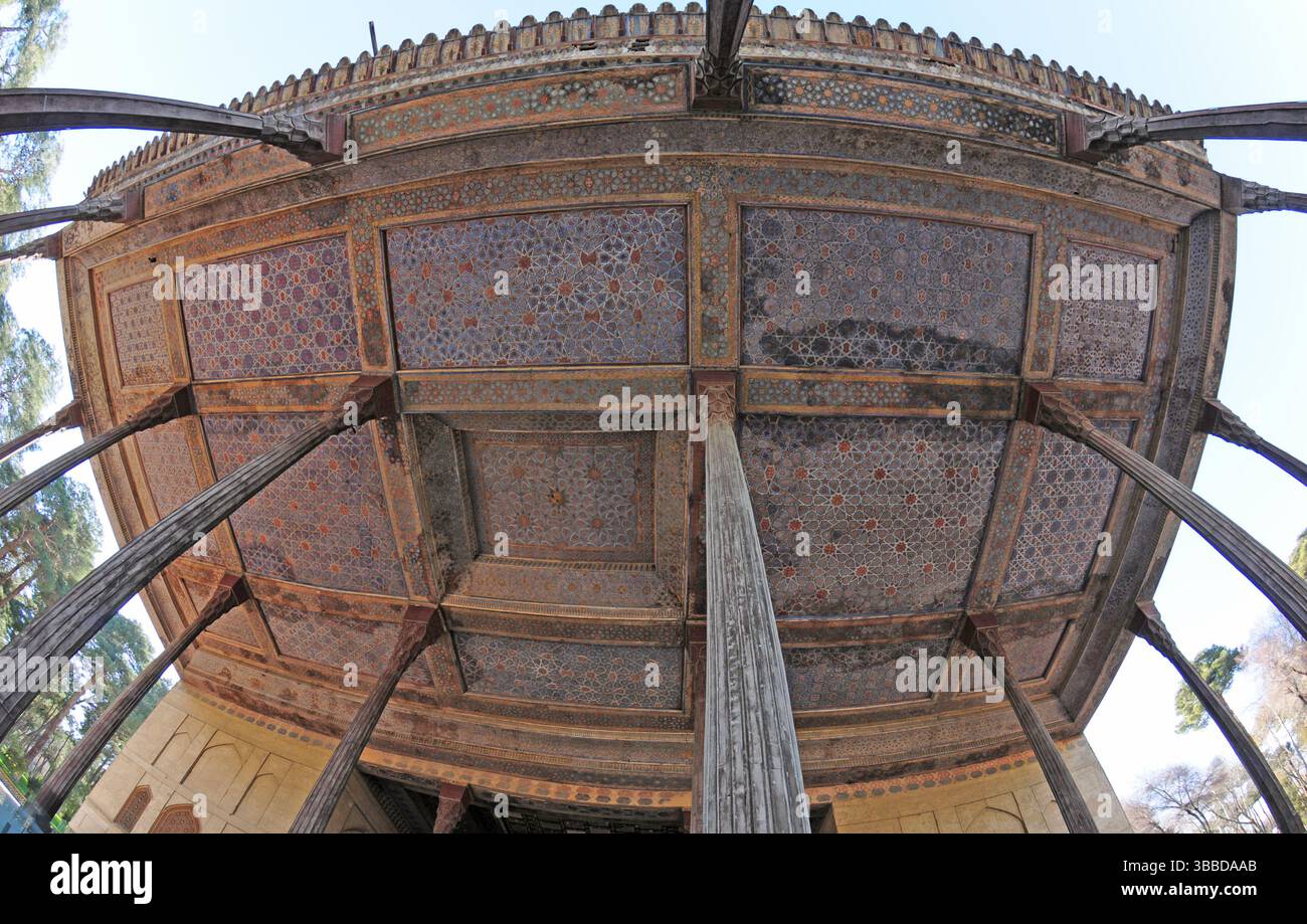 Located in Isfahan, Iran, the Chehel Sotun Palace was built by the ...