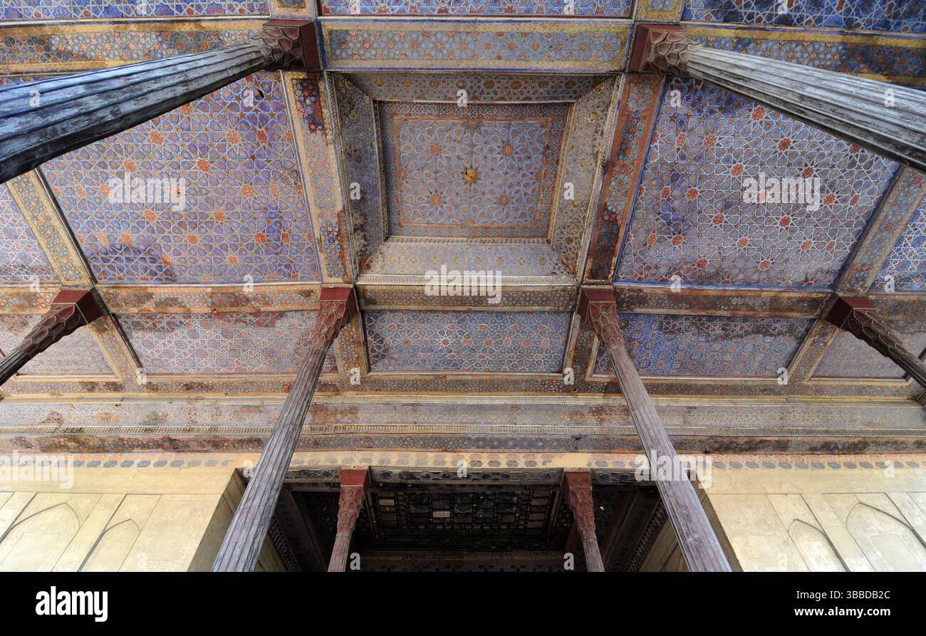 Located in Isfahan, Iran, the Chehel Sotun Palace was built by the ...