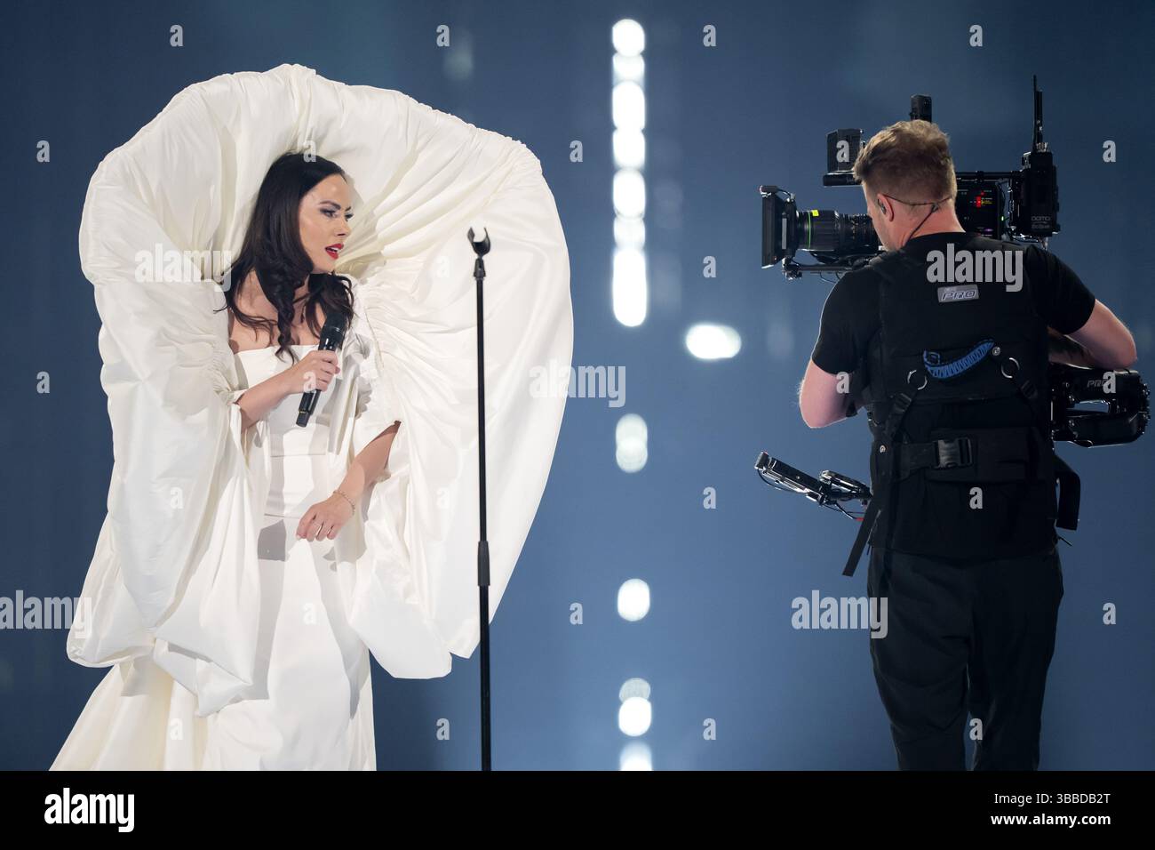 BASEL - Nina Zizic for Montenegro during the final rehearsal for the ...