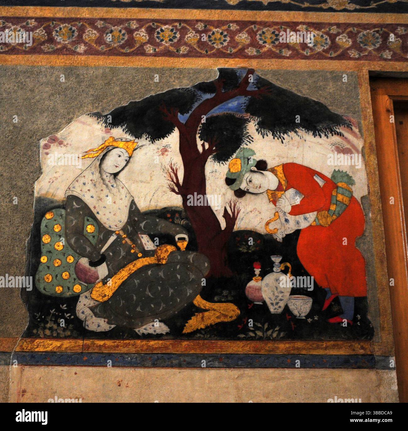 Located in Isfahan, Iran, the Chehel Sotun Palace was built by the ...