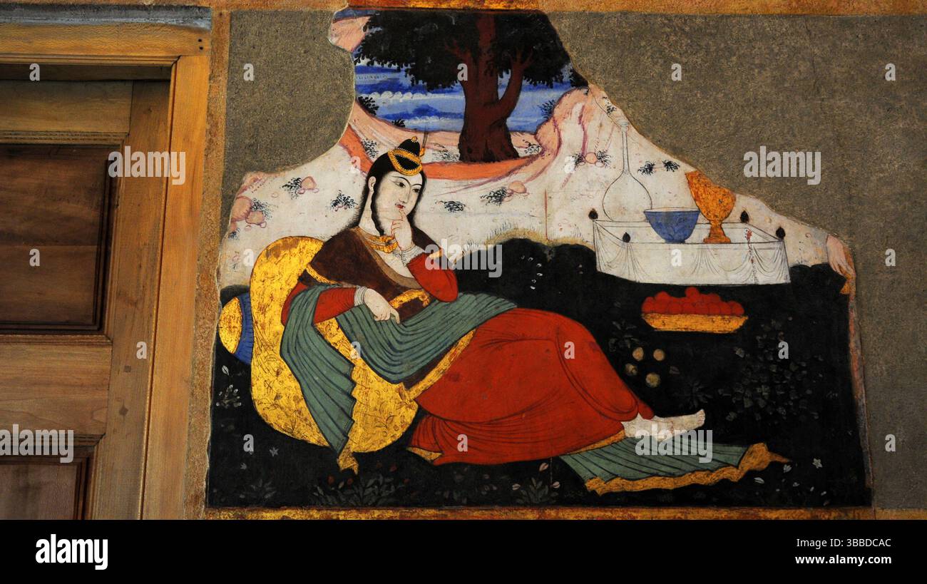 Located in Isfahan, Iran, the Chehel Sotun Palace was built by the ...