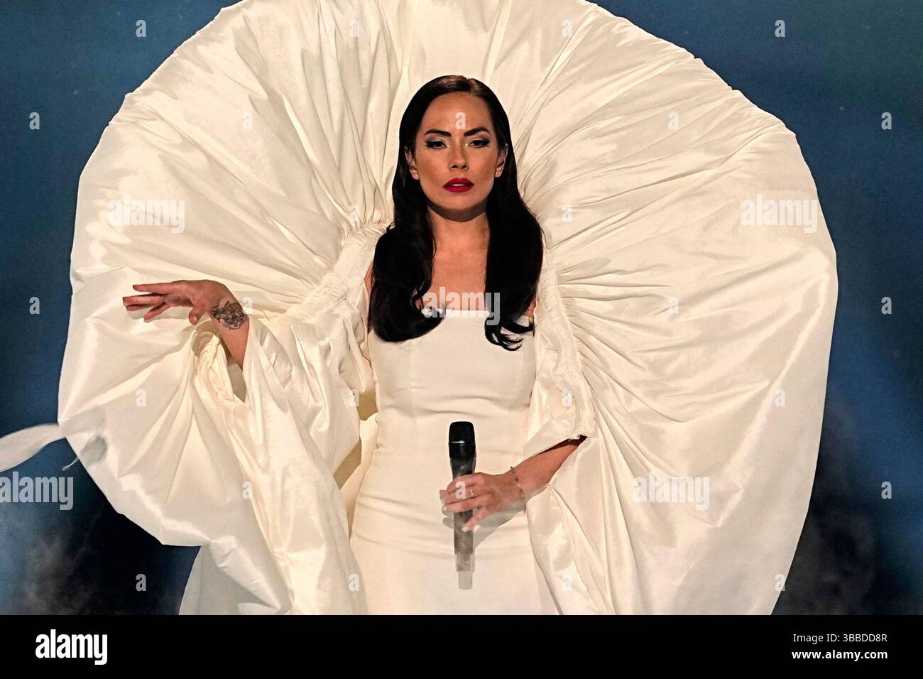 Nina Zizic from Montenegro performs the song "Dobrodosli" during the second semi-final of the ...