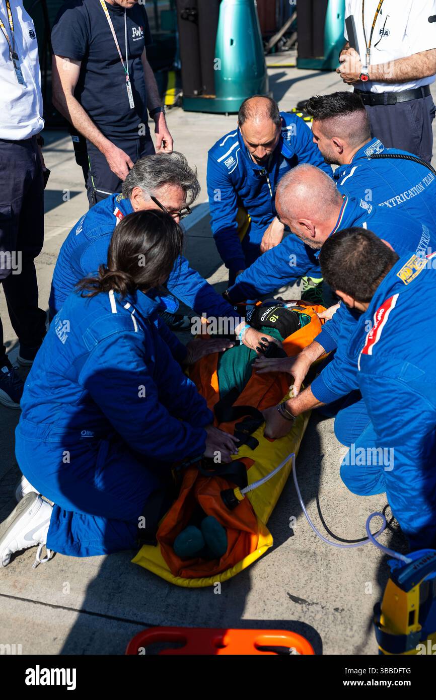 FIA Extrication Exercise illustration during the Formula 1 AWS Gran ...