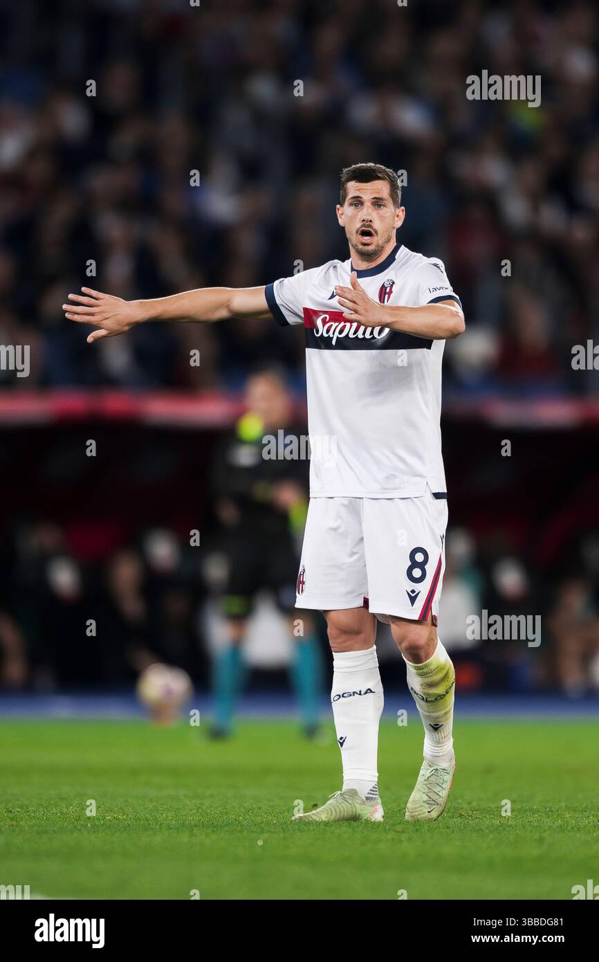 Remo Freuler of Bologna FC gestures during the Coppa Italia final ...