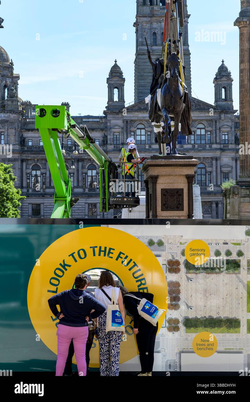 George square statue glasgow renovation hi-res stock photography and ...