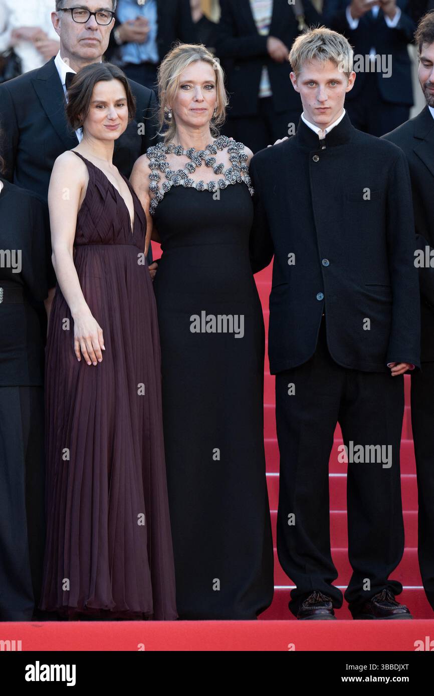 Mathilde Roehrich, Lea Drucker and Valentin Campagne attend the Dossier ...