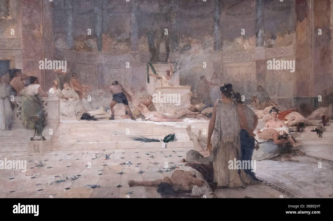 Mato Celestin Madovic: "Bakanal (Bacchanalia) - Study" (1890 Stock ...