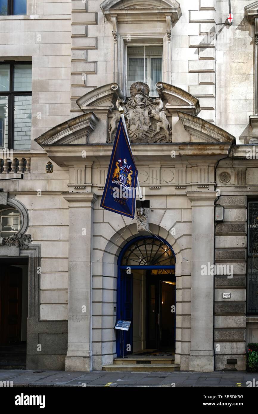 LONDON UK - APRIL 30, 2025: Exterior of Merchant Taylors Hall between ...