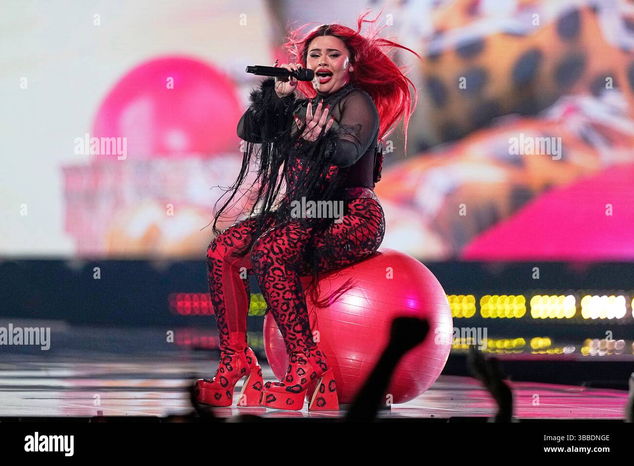 Miriana Conte from Malta performs the song "SERVING" during the second semi-final of the 69th ...