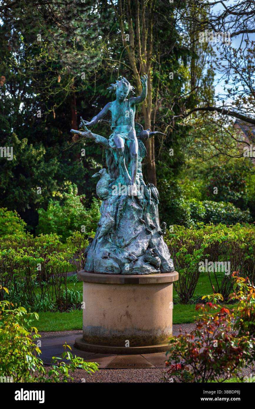 Statue of Pan, Sheffield Botanical Gardens Stock Photo - Alamy