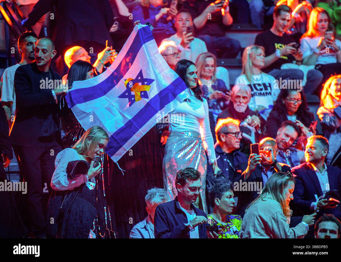 Basel, Switzerland. 15th May, 2025. Music fans of the contestant from ...
