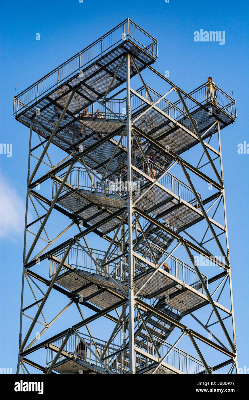 Mauerwald, Poland - August 15, 2021. Lookout tower in museum area Stock ...