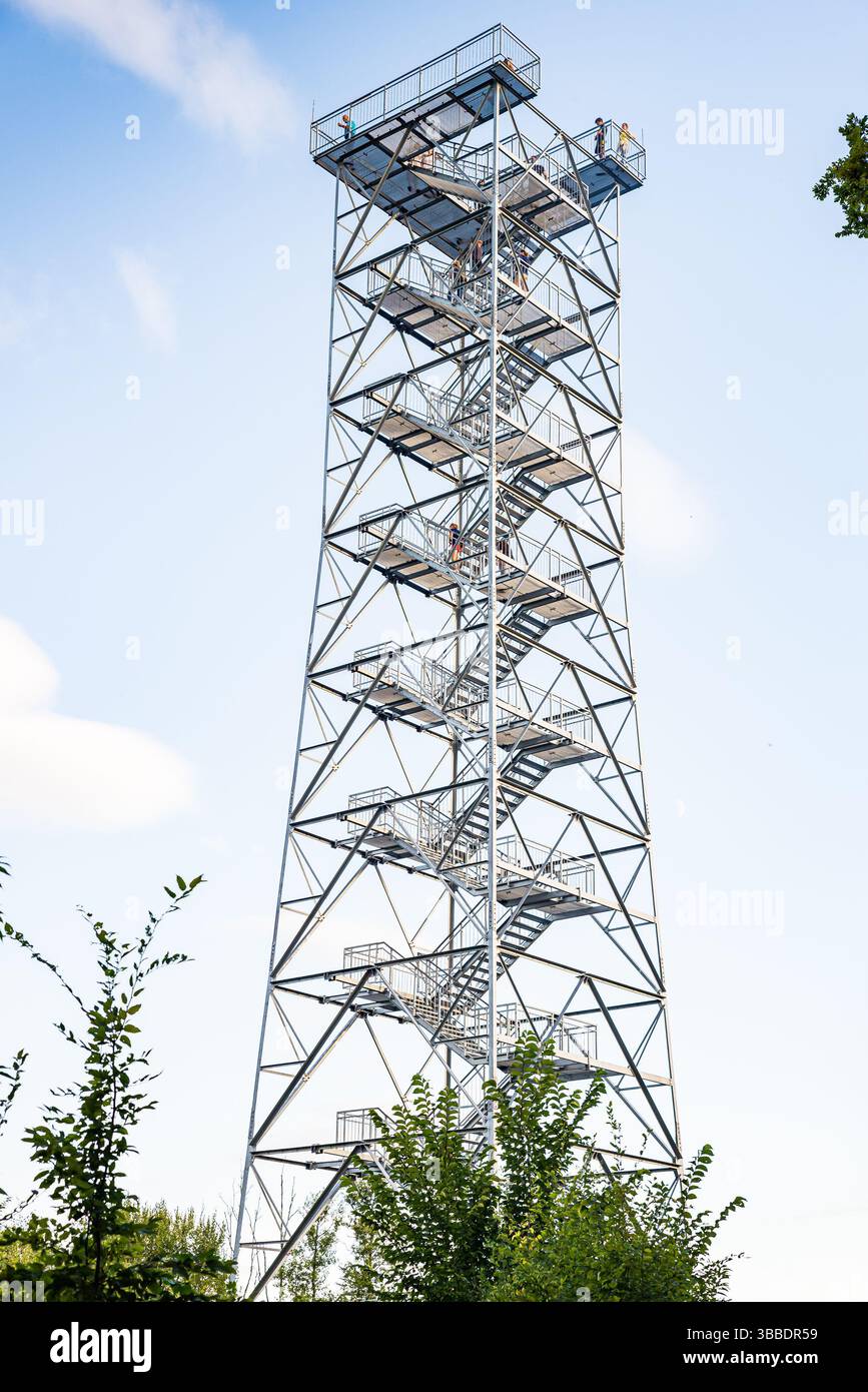 Mauerwald, Poland - August 15, 2021. Lookout tower in museum area Stock ...