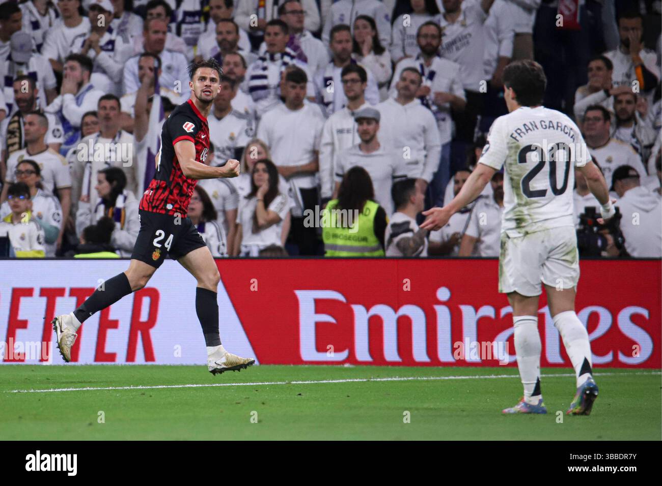 Spanish La Liga EA Sports soccer match Real Madrid vs Mallorca at ...